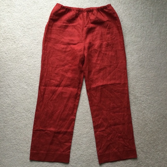 Reformation | Pants & Jumpsuits | Reformation Red Linen Pants | Poshmark